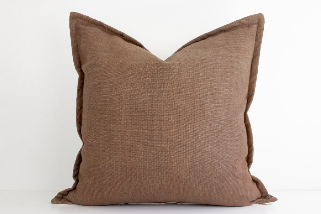 Linen Flange Edge Pillow Cover - Desert Sand – Collectiv Co.