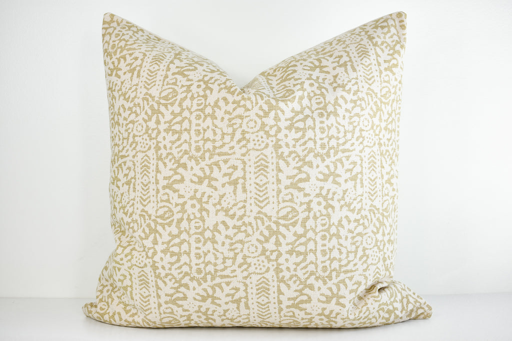 Hmong Organic Woven Pillow - Sand and Ivory – Collectiv Co.